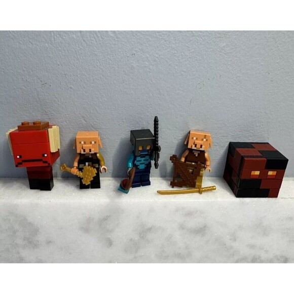Lego | Toys | Lego Minifigure Lot Of 5 From 2185 Minecraft Nether ...